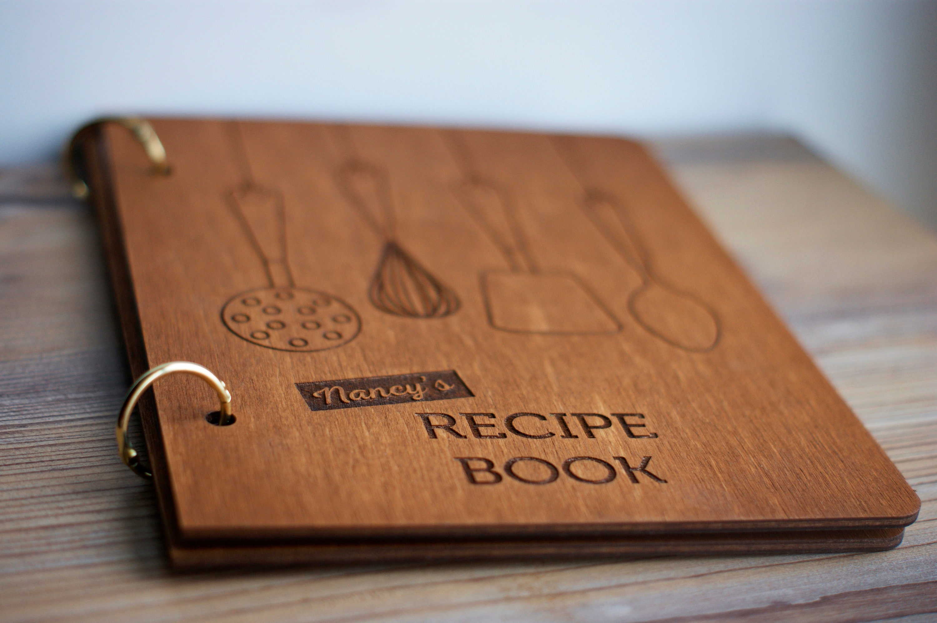 Recipe Binder Book Personalized Cookbook Journal - Etsy