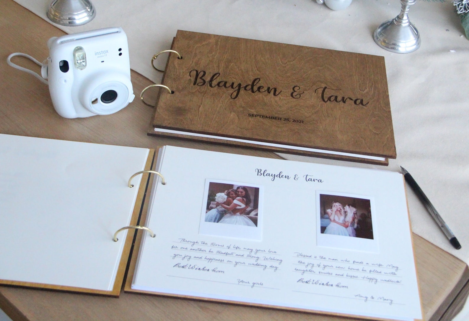 Personalized Instax Guest Book Polaroid Photo Album for Couple - Etsy