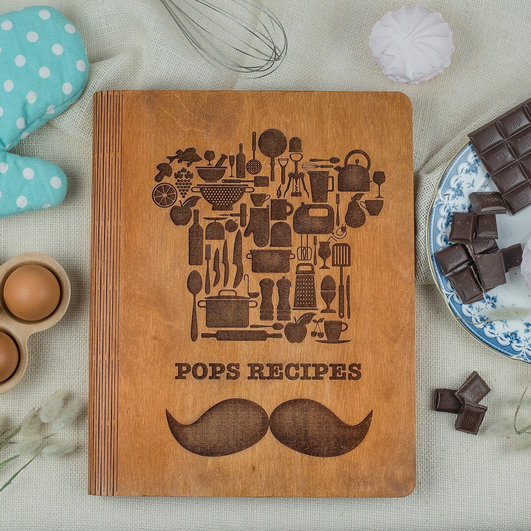 Personalized Recipe Binder Blank Book Custom Food Notebook Cookbook ...