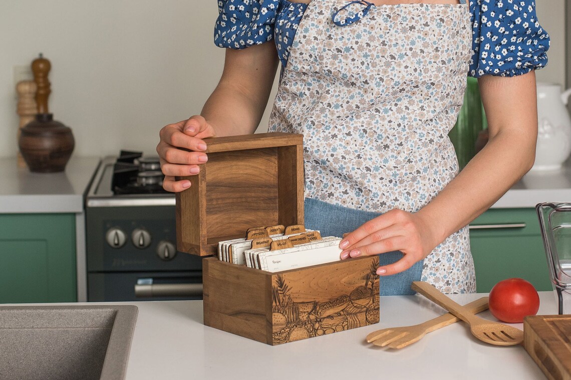 Recipe Card Box Gift For Mom Daughter Bridal Shower Gift | Etsy