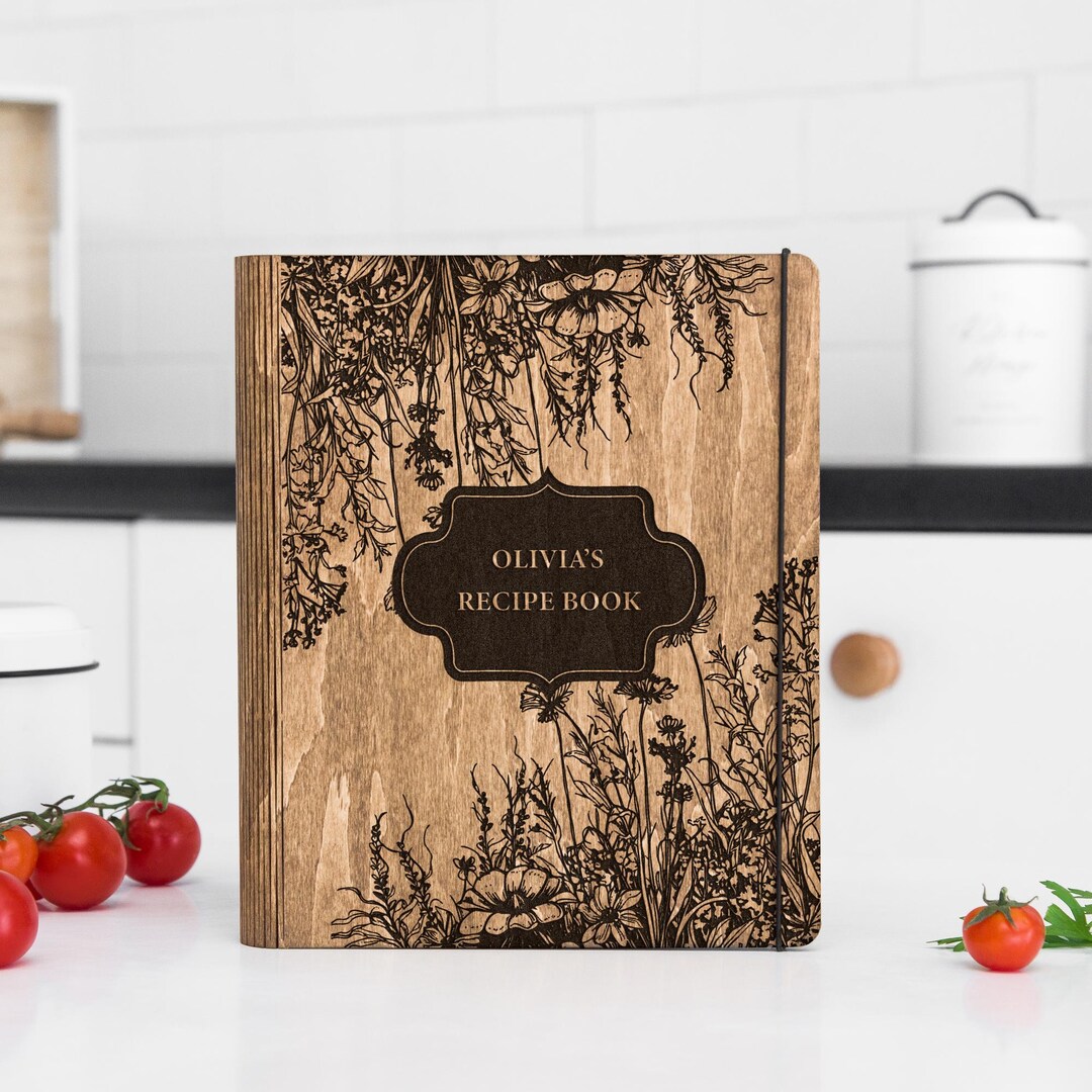 Custom Recipe Book Binder, Personalized Blank Recipe Journal Kitchen ...