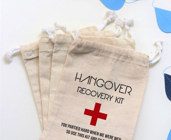 Hangover Kit Bags Emergency Kit Bag Muslin Bag Survival Bag | Etsy