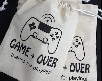 Game Over Thank You-controller Video Game-kids Party - Etsy