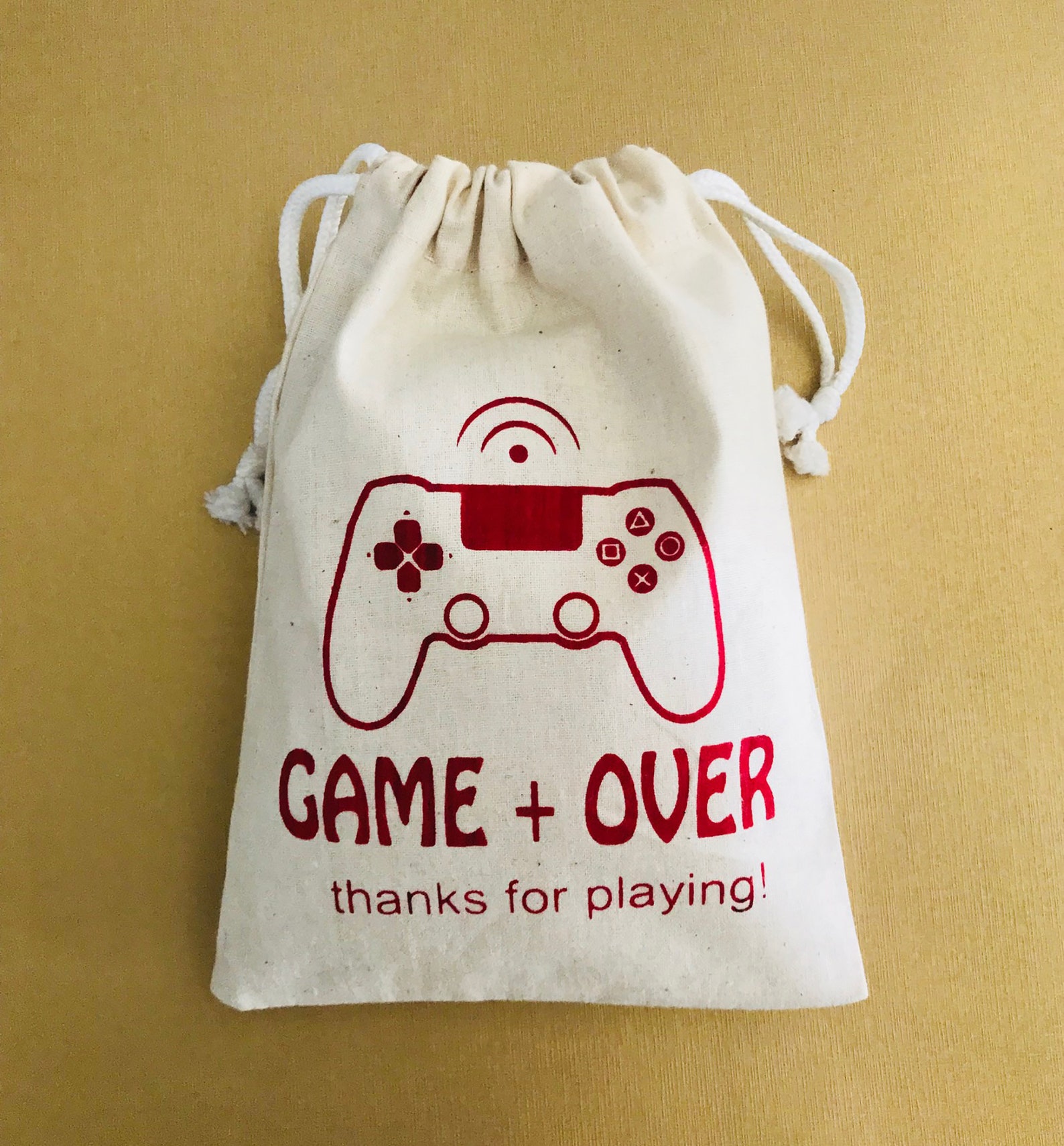 Set of 100 - Game Over Birthday Thank You Bags With Controller Design ...