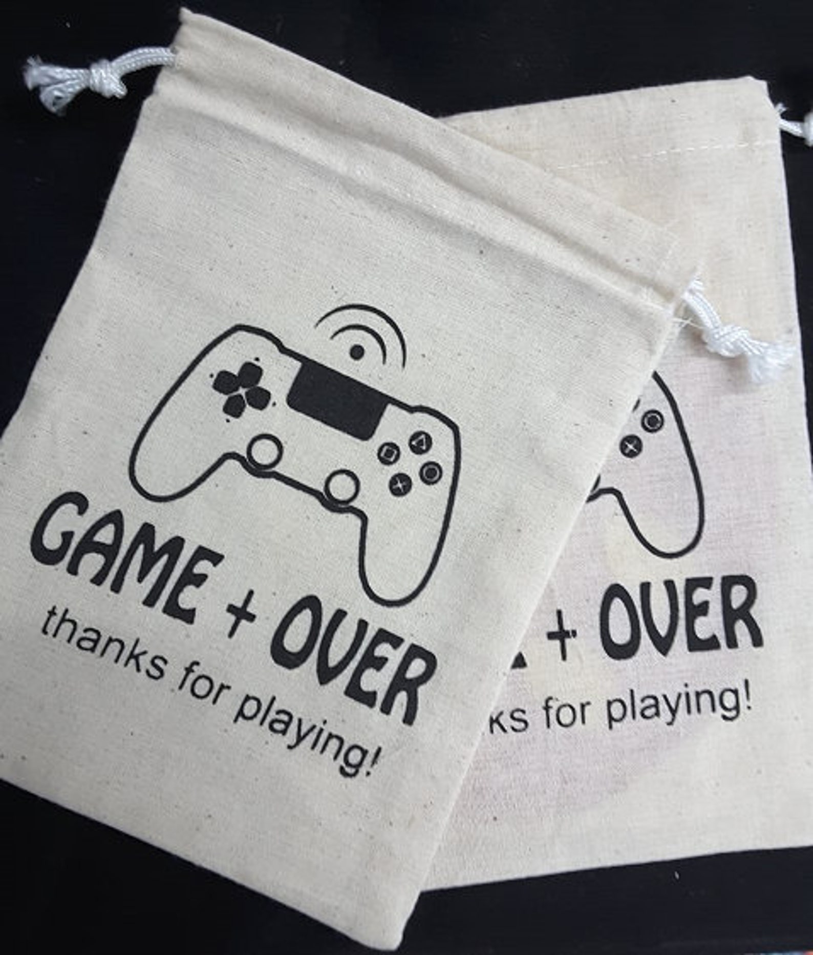 Game OVER BIRTHDAY Thank You Bags With Controller Video Game Thank You ...