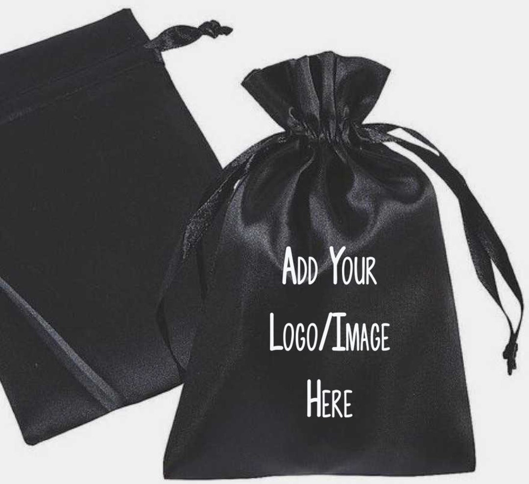 100 Custom Silk Drawstring Bag, Personalized Silk Bag With Name, Gift ...