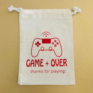 Set of 100 - Game Over Birthday Thank You Bags With Controller Design ...
