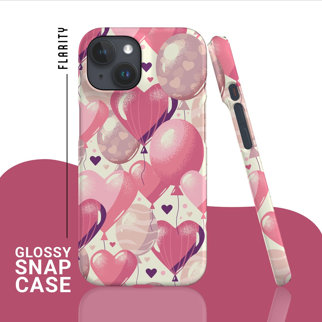 Pastel Balloons Coquette Art Phone Case Glossy Snap Protective Mobile ...