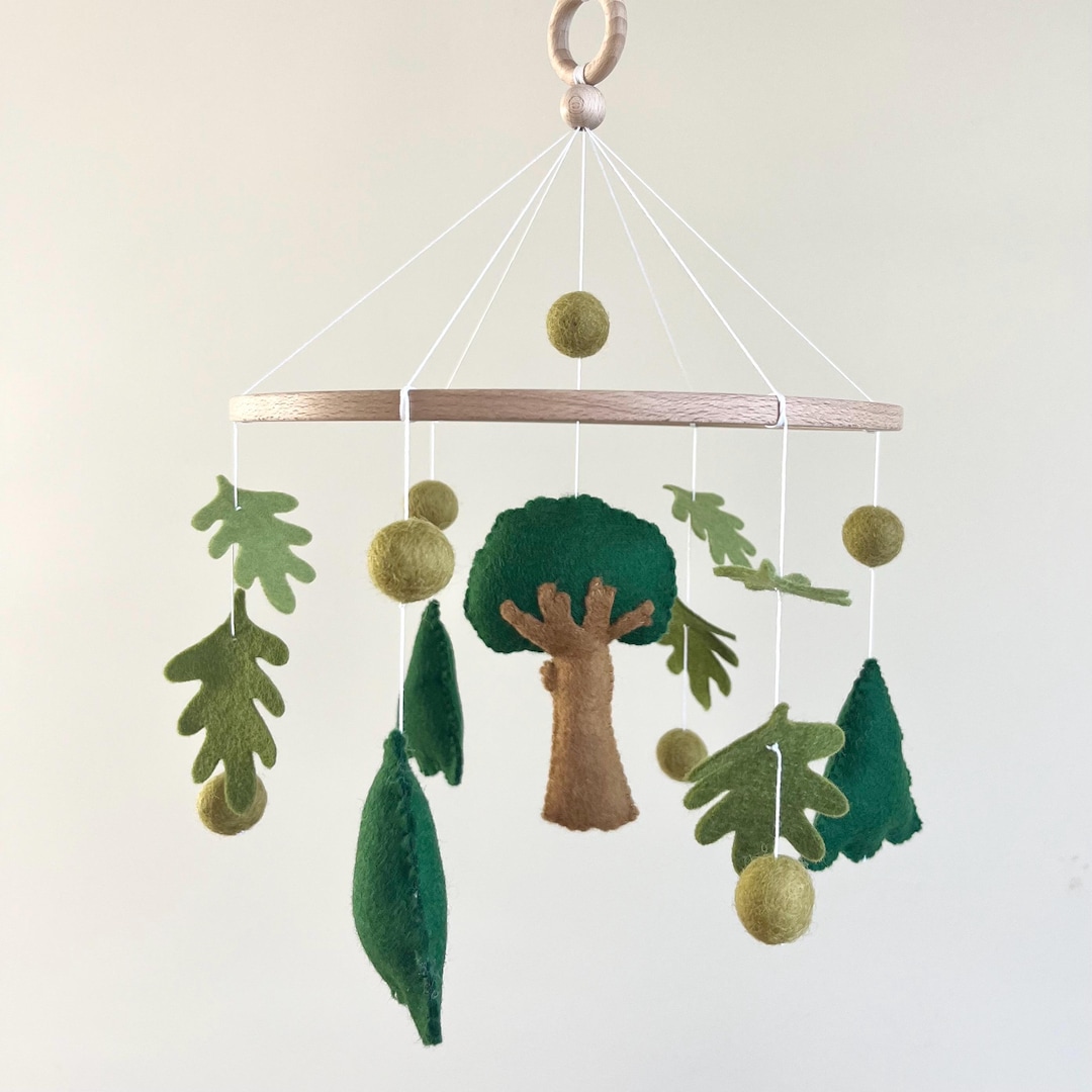 Felt Baby Mobile With Trees, Nursery Decor - Etsy