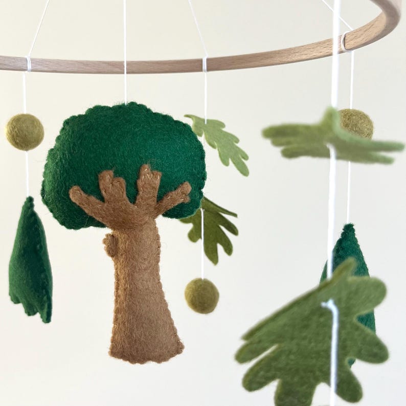 Felt Baby Mobile With Trees, Nursery Decor - Etsy