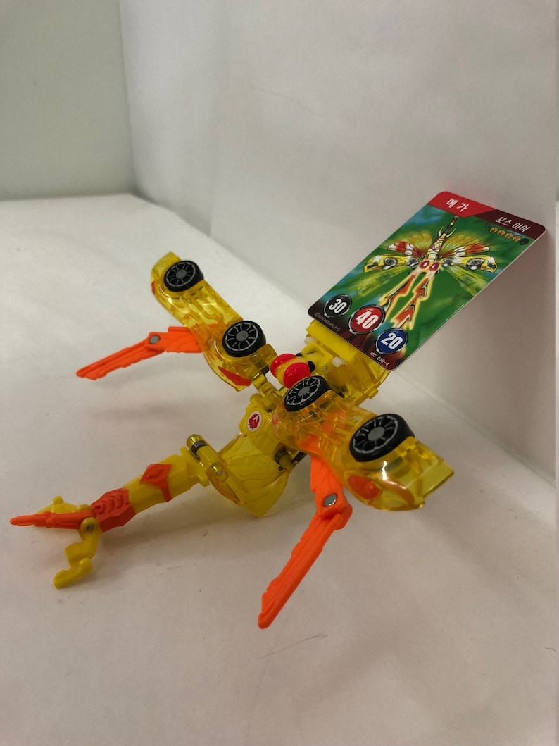TURNING MECARD MEGA Transformable Robot Car Korea Figure+2card Used - Etsy