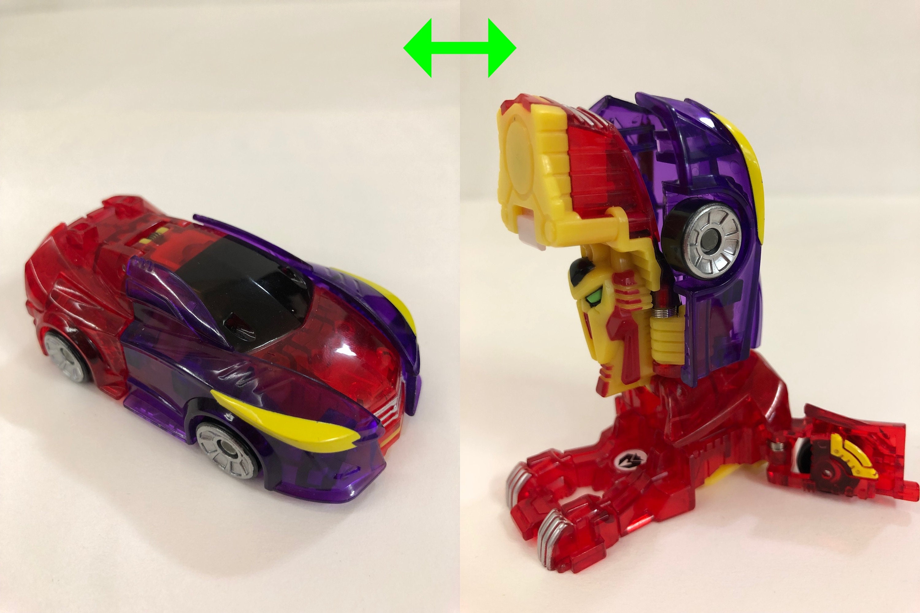 TURNING MECARD GRYPHINK Transformable Robot Car Korea Figure 2SET Used ...