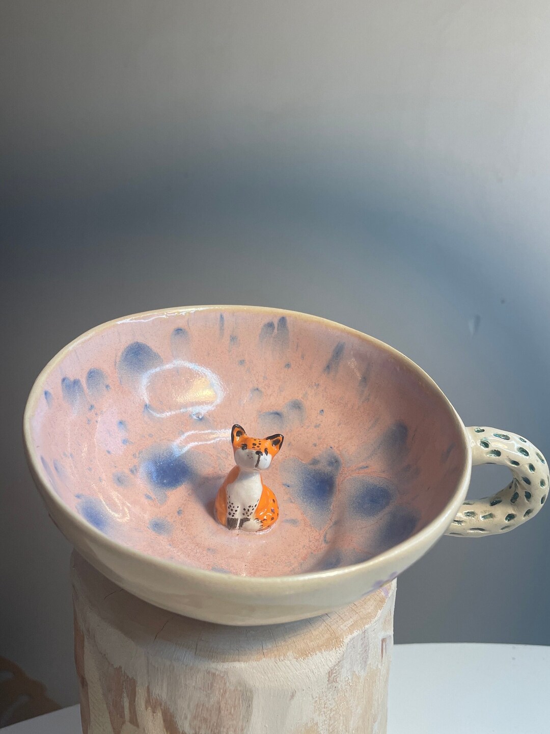 Handmade Ceramic and Pottery Unique Mug With Animal Figure Inside Mug ...