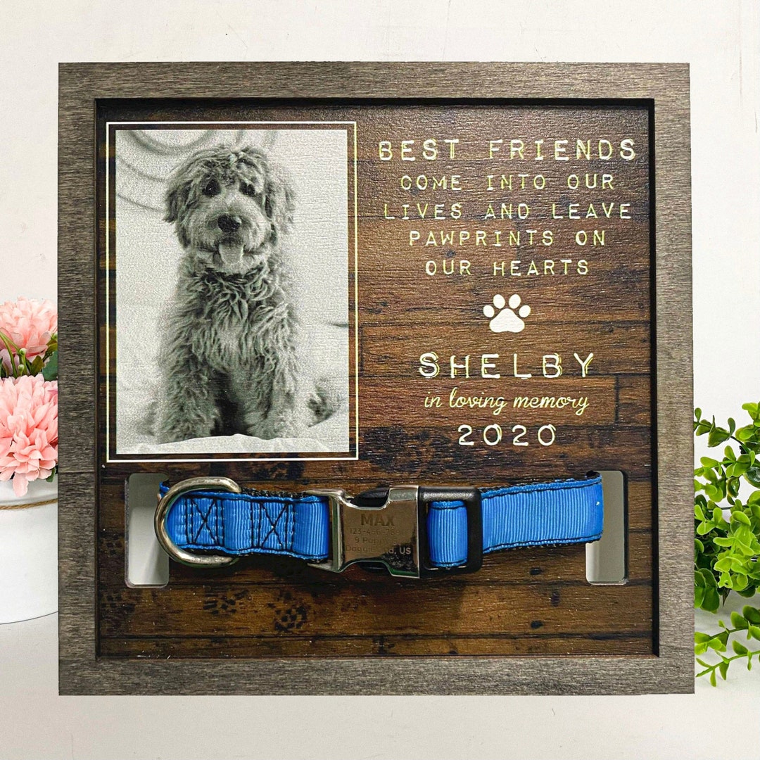 Memorial Pet Loss Frame - Dog or Cat, Puppy Memorial Wood Frame With ...