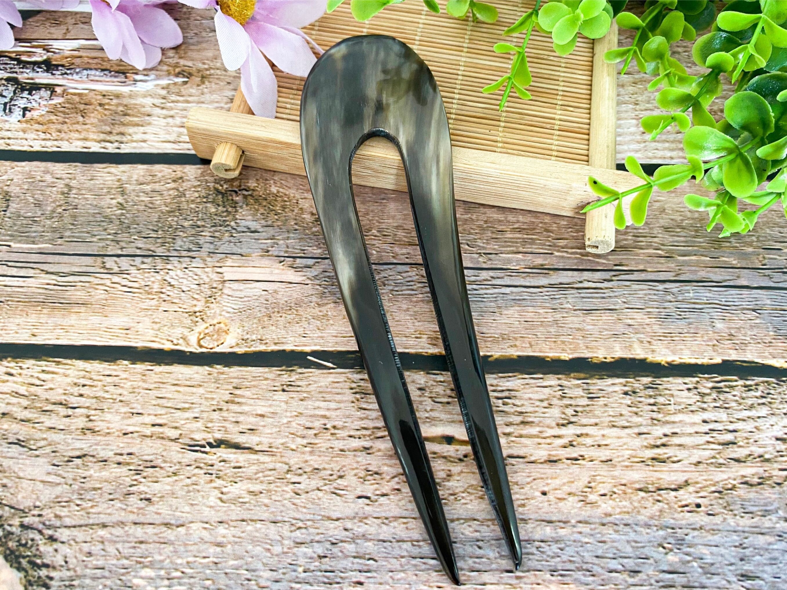 Buffalo Horn Hairpin Pin Stick SIMPLE Horn Carving Hair - Etsy