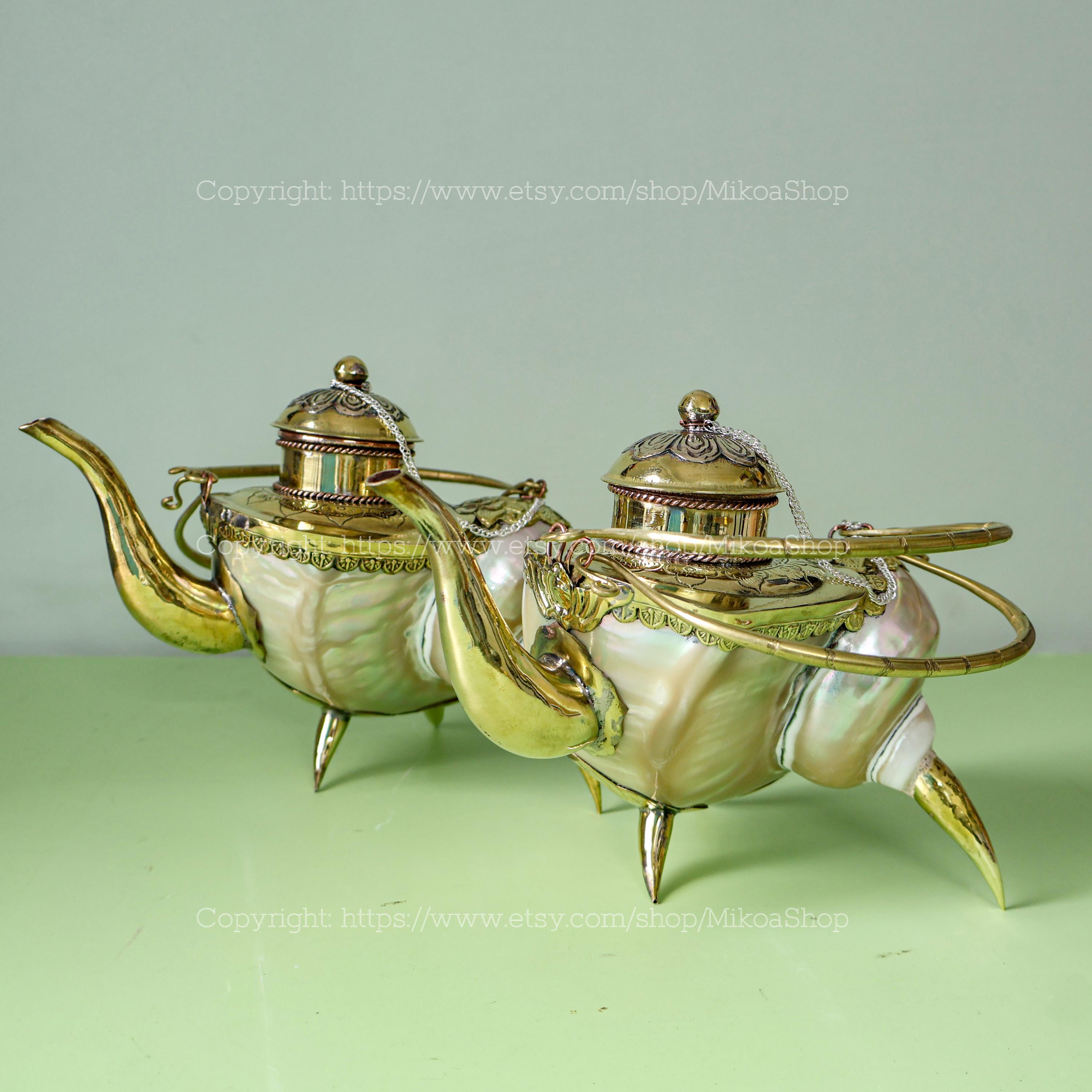Mother-of-pearl Seashell Teapots Seashell Cup Conch Shell Cups With ...