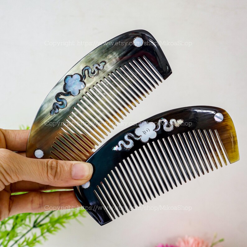 Personalized Anti-static Handcraft Natural Buffalo Comb Curly, Mother ...