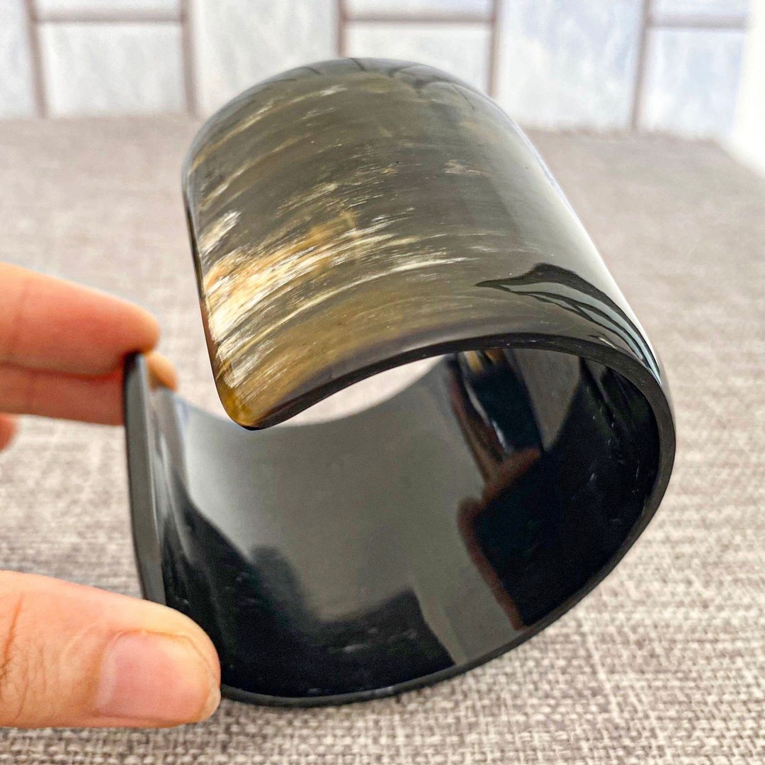 Handmade 5cm Heigh Natural Horn C Cuff, Horn Cuff Bracelet,wide Cuff ...