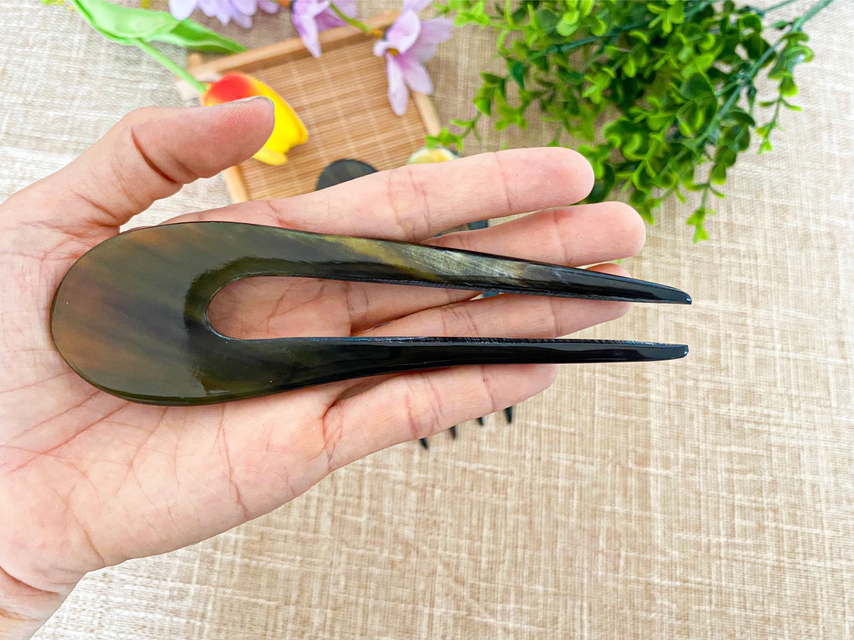 Buffalo Horn Hairpin Pin Stick SIMPLE Horn Carving Hair - Etsy