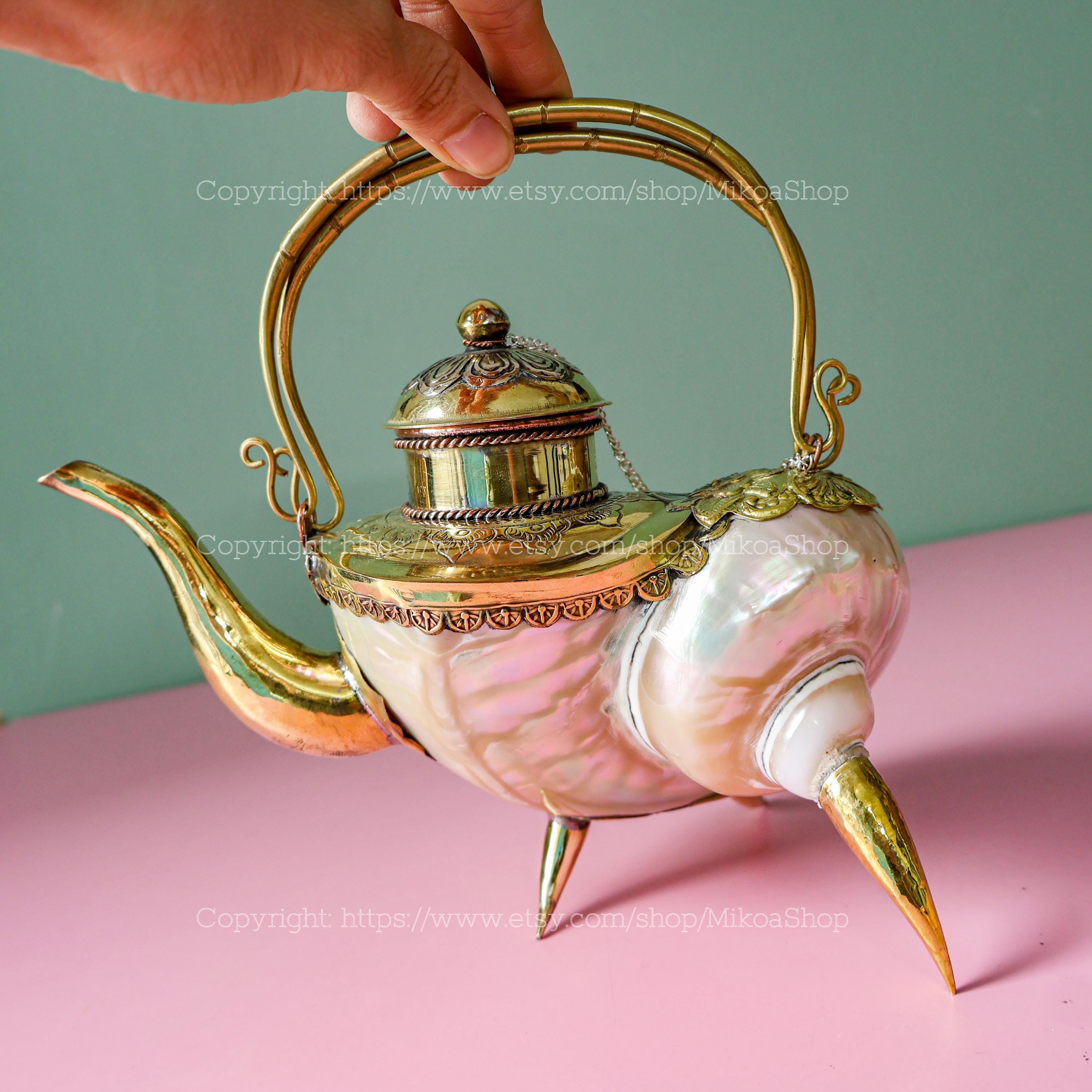 Mother-of-pearl Seashell Teapots Seashell Cup Conch Shell Cups With ...