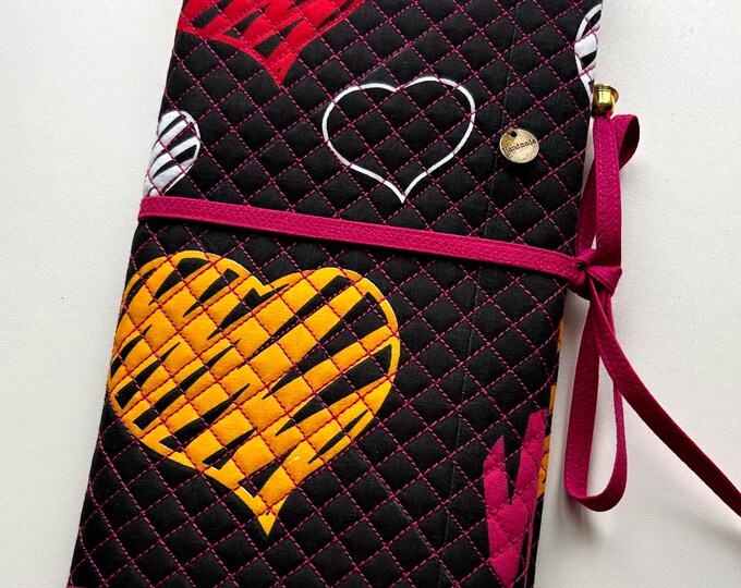 Hearts - Needlework Bag, Cross Stitch Storage Project Bag, Handicraft ...