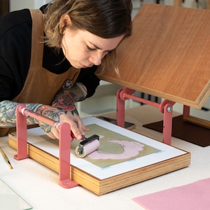 Linocut Print Space Astronaut Galaxy Lino - Etsy