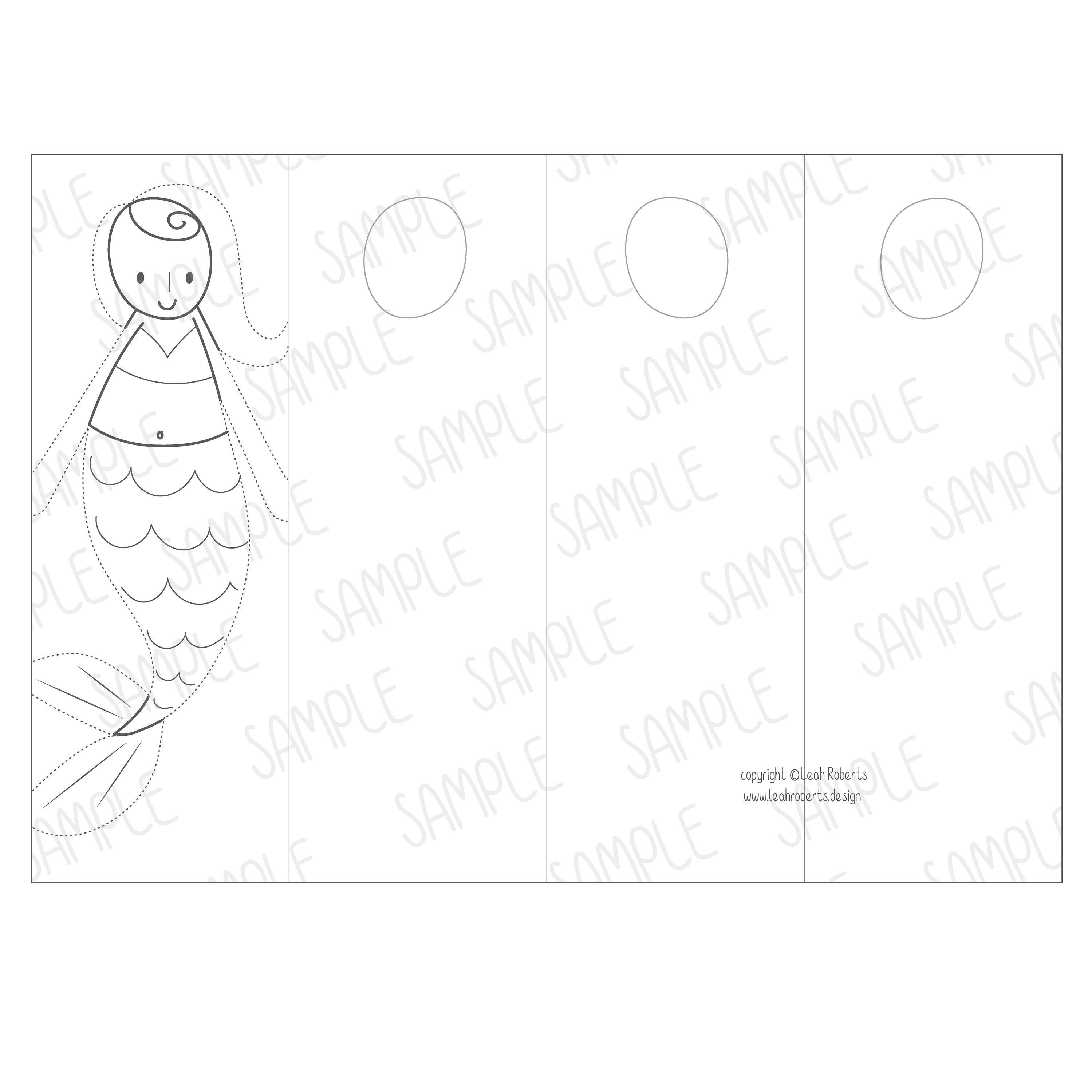 Printable MERMAID Paper Dolls Chain Template. PAPER DOLLIES - Etsy UK