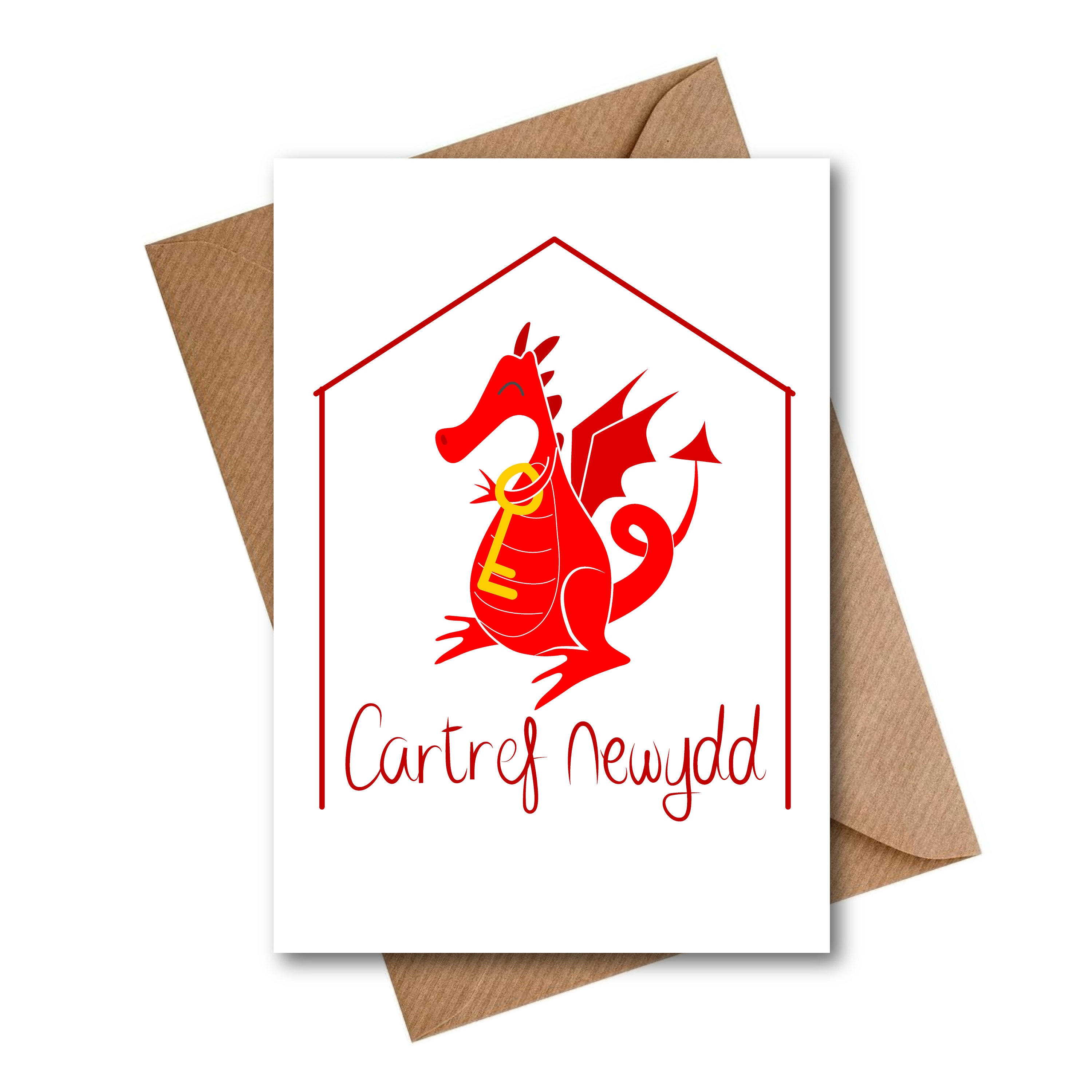 CARTREF NEWYDD. Welsh Dragon New Home Card. Cardiau Cymraeg - Etsy Ireland