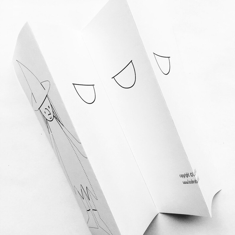 Printable WITCHES Paper Dolls Chain Template. PAPER DOLLIES - Etsy