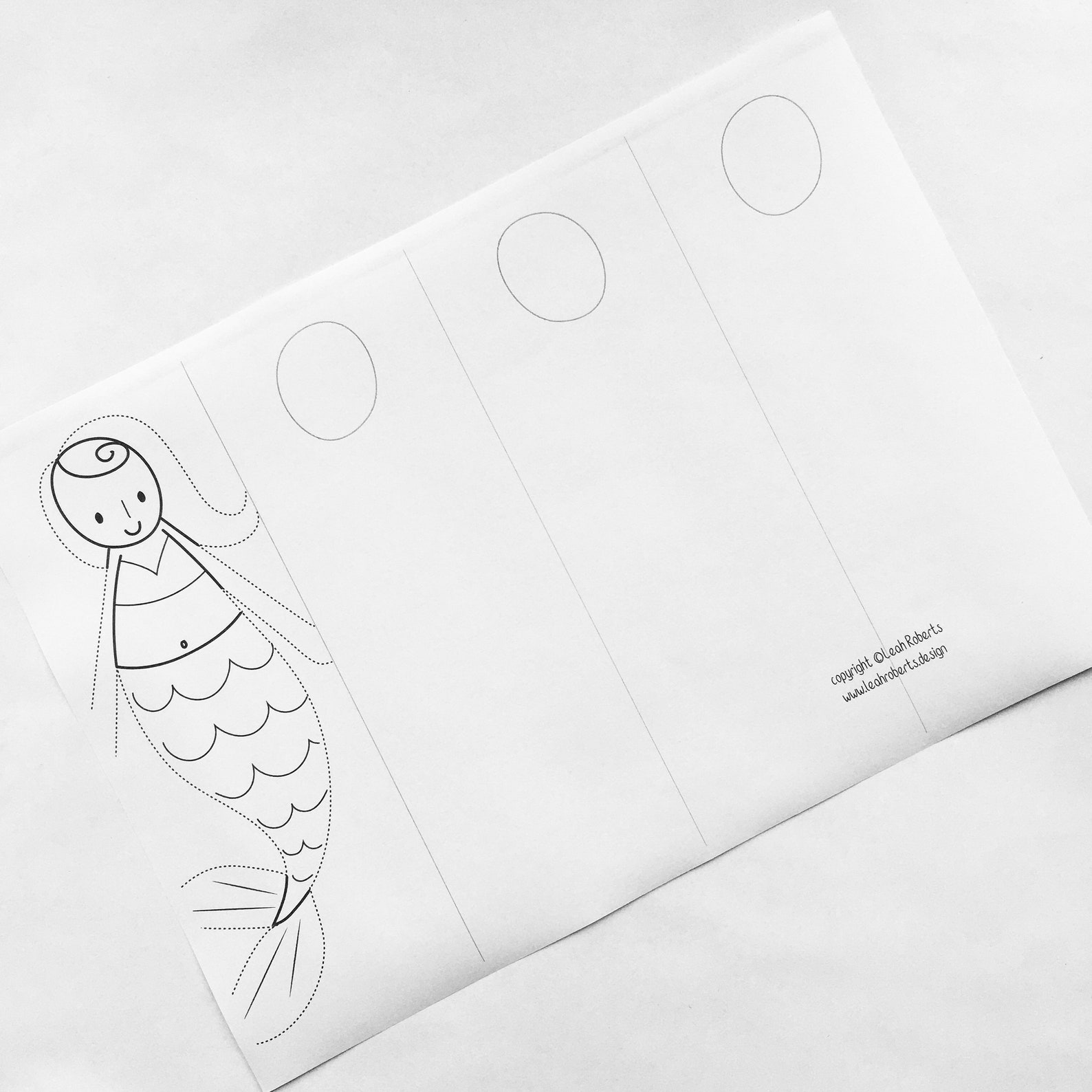 Printable MERMAID Paper Dolls Chain Template. PAPER DOLLIES - Etsy UK