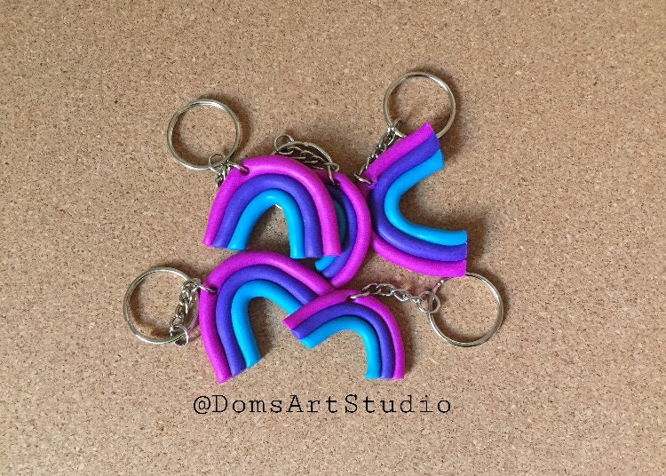 Handmade LGBTQ Pride Polymer Clay Keychains - Etsy UK