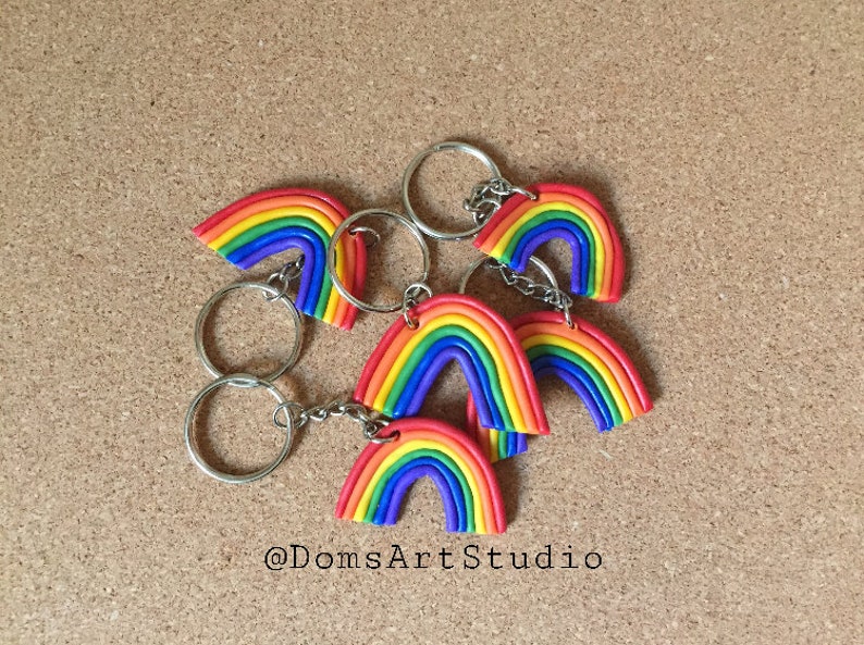 Handmade LGBTQ Pride Polymer Clay Keychains - Etsy UK