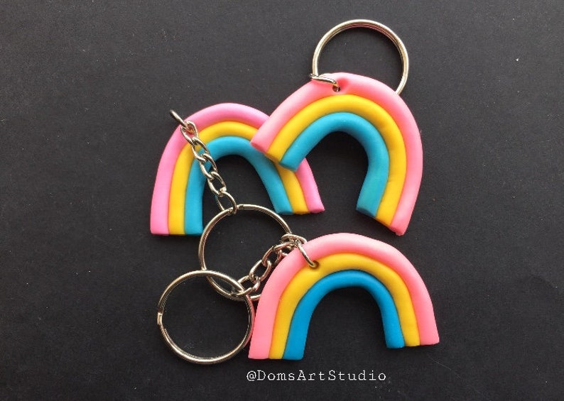 Handmade LGBTQ Pride Polymer Clay Keychains - Etsy UK