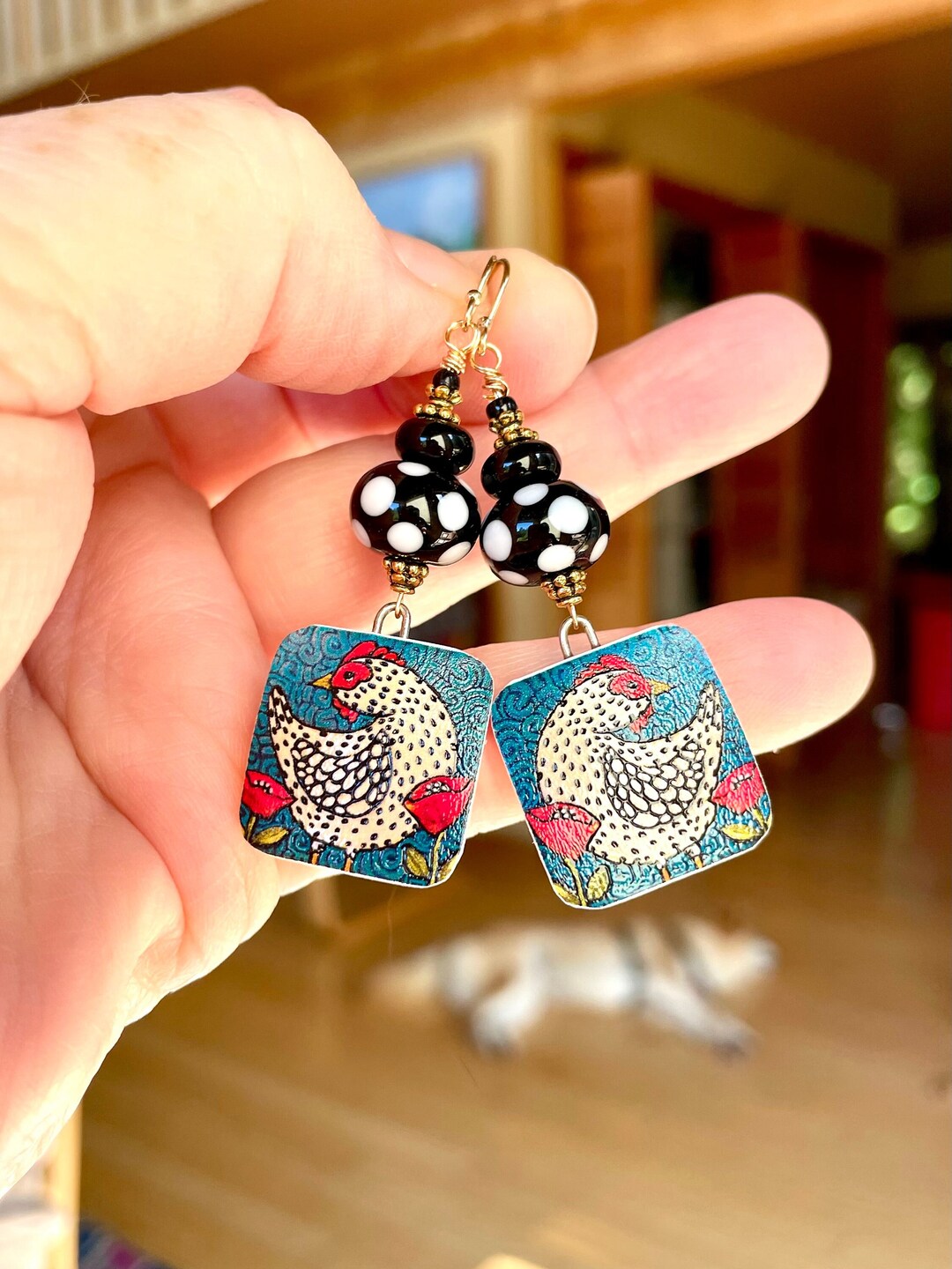 Henny and Penny. Chickens, Cooks, Spotted, Country, Whimsy - Etsy