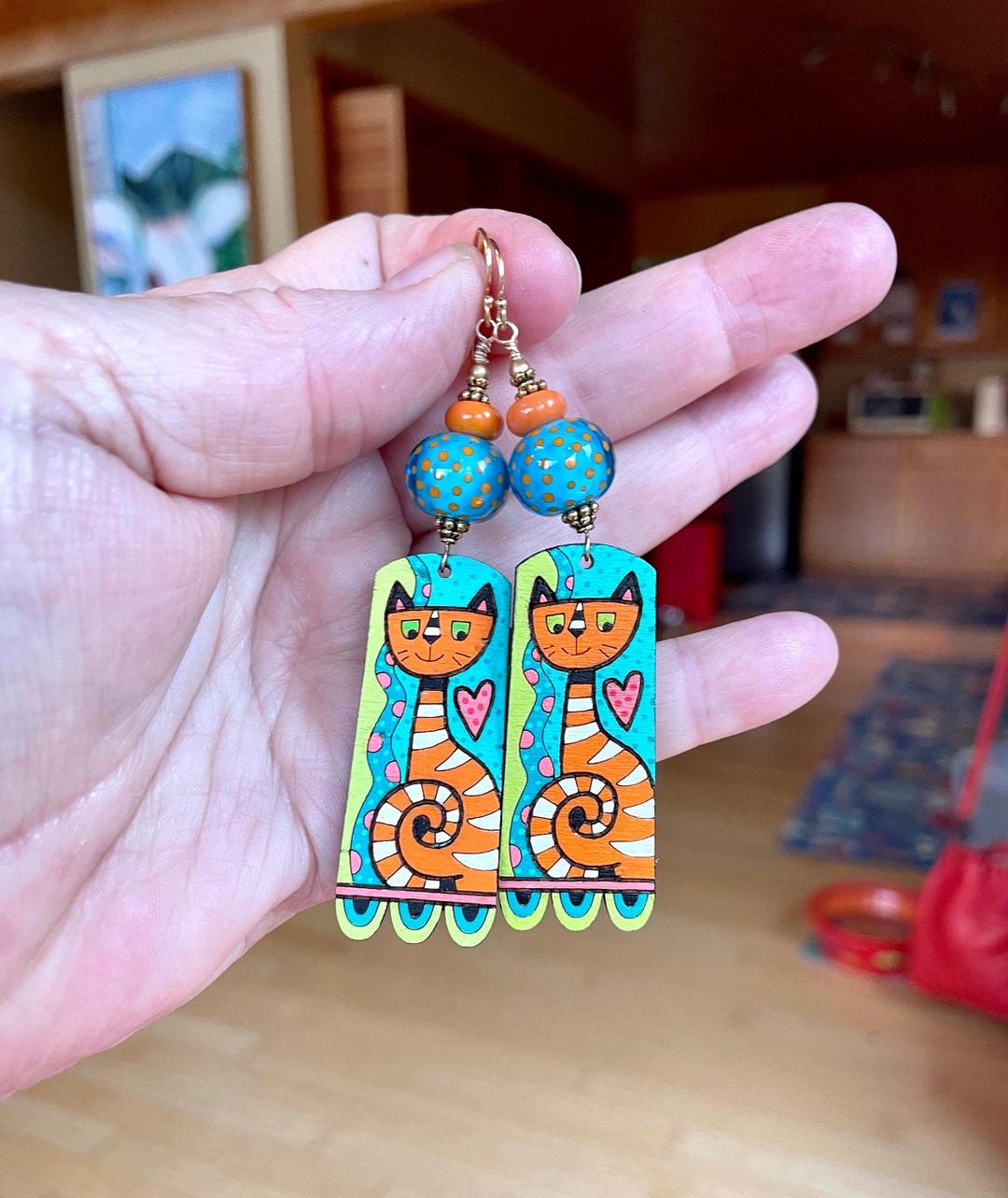 Pert and Proper. Nicola Morse, Wood Tabs, Turquoise, Whimsy, Large - Etsy