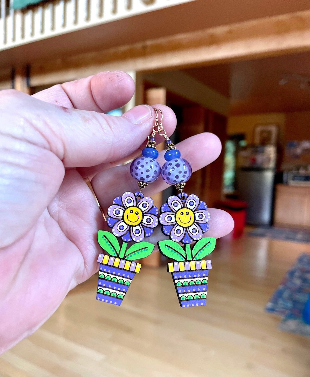 Potted. Purple Potty and Dotty. Nicola Morse, Whimsy - Etsy