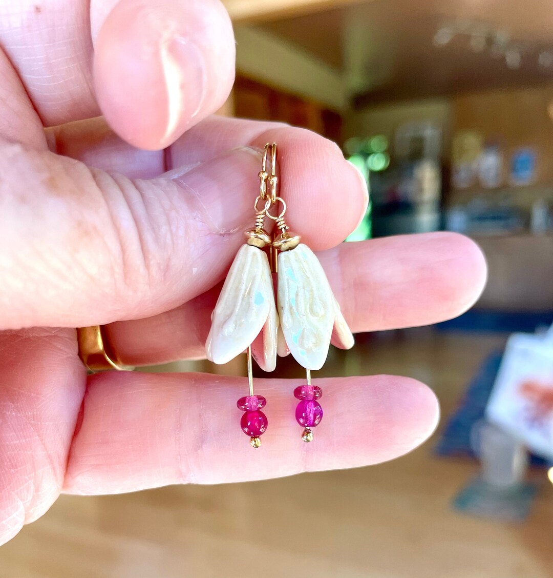 Bloom. Dainty, Porcelain, Flowers, Moveable, Coral, Pink - Etsy