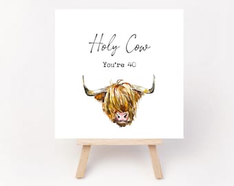 Holy Cow Youre One Card - Etsy