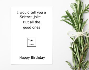 Science Birthday Card | Etsy