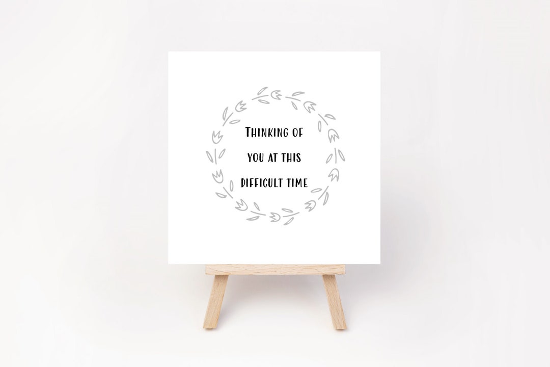 Think of You at This Difficult Time Sympathy Card Sympathy - Etsy
