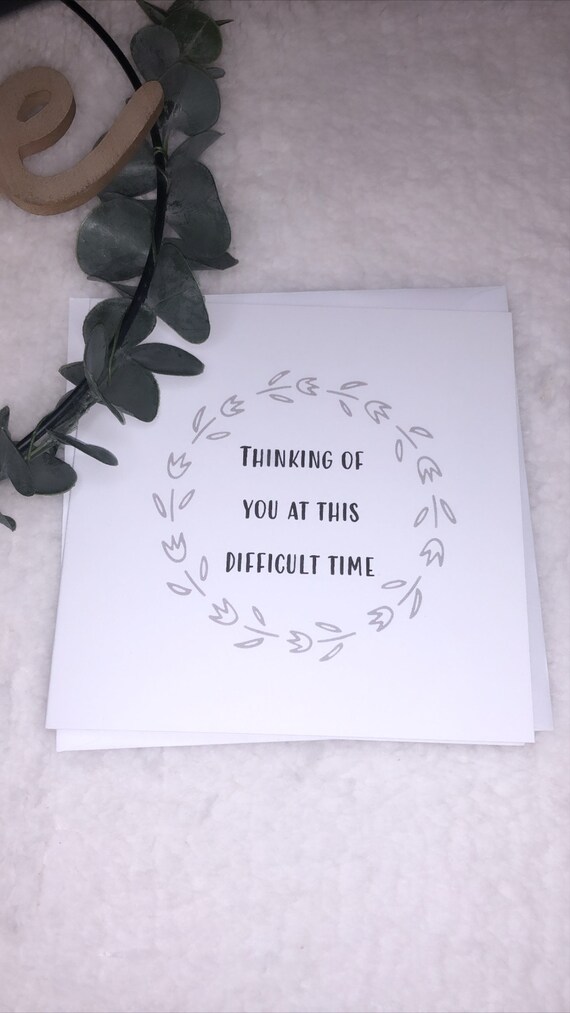 Think Of You At This Difficult Time Sympathy Card Sympathy | Etsy