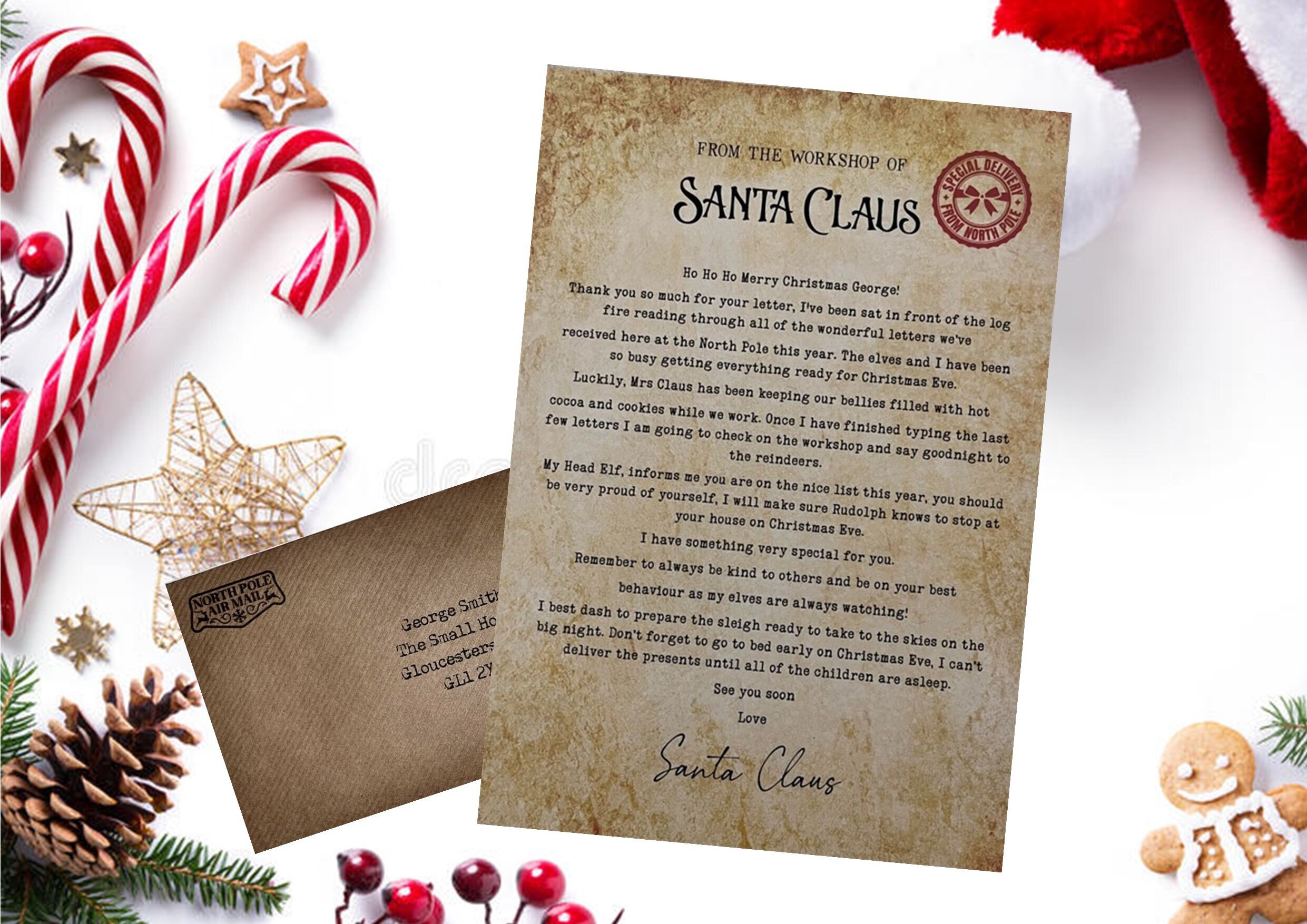 Personalised Letter From Santa Letter From Santa Claus - Etsy UK