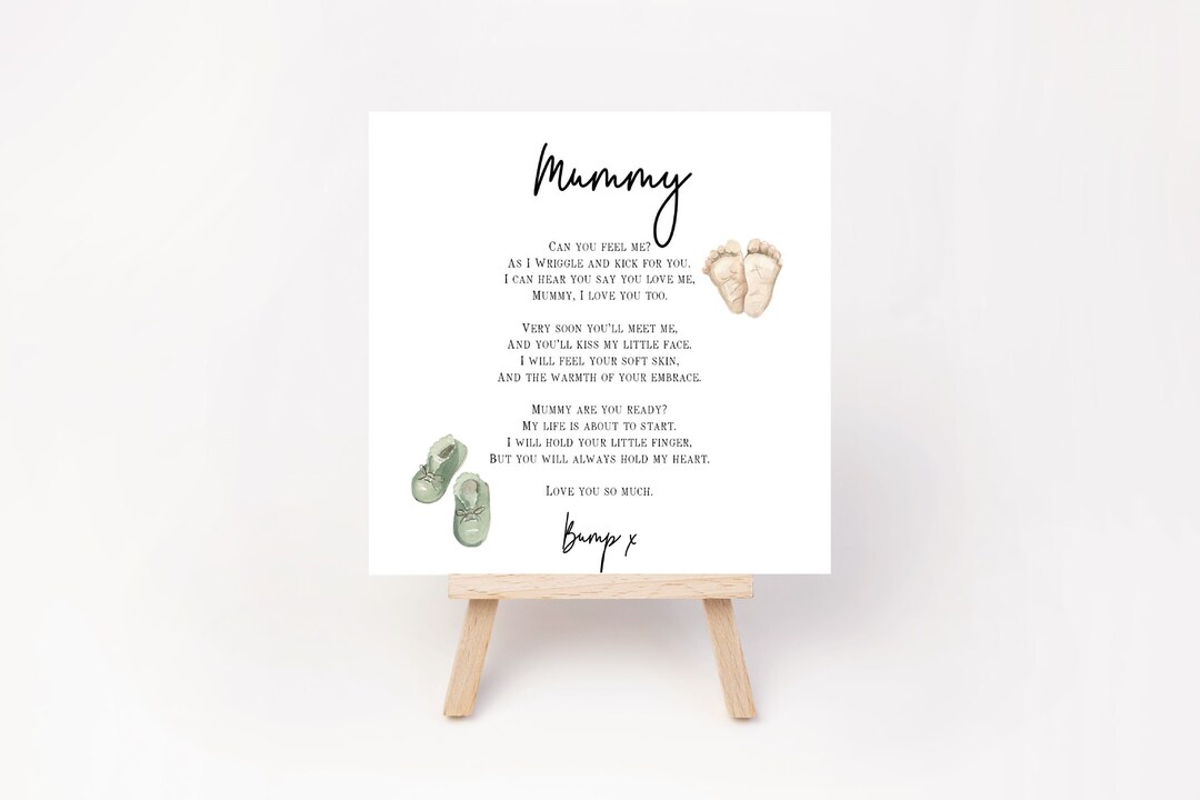 Mother's Day Card Mummy Poem From the Bump Mother's Day - Etsy