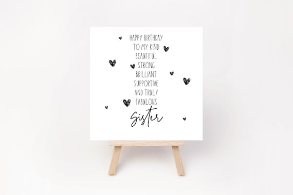 Birthday Card Happy Birthday To My Kind Beautiful Strong | Etsy