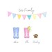 Personalised Family Wellie Print - Personalised Family Print - Custom ...
