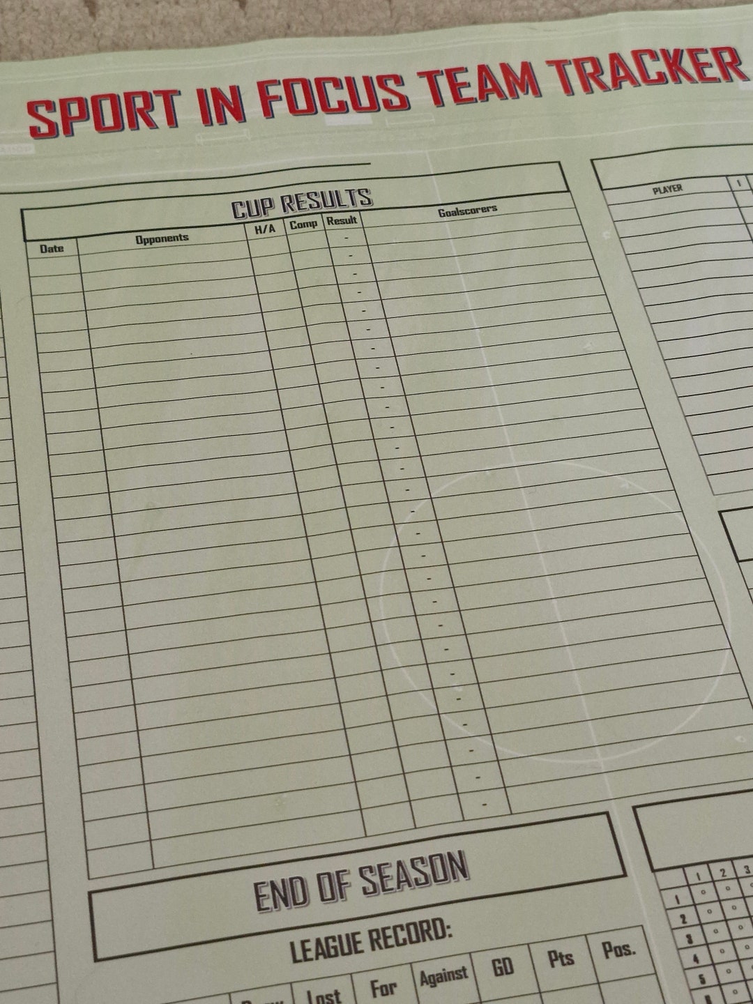 Team Tracker Wallchart - Etsy
