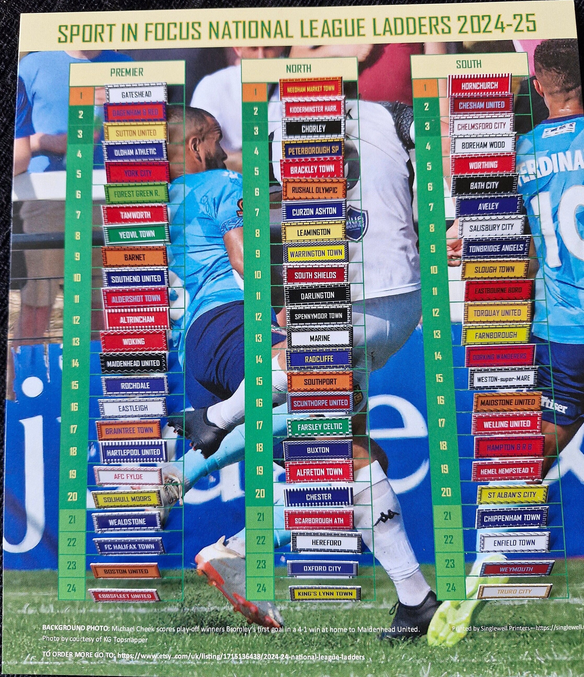 2024-25 National League Ladders - Etsy UK