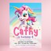 Editable Unicorn Birthday Invitation Digital Download Girls Party ...
