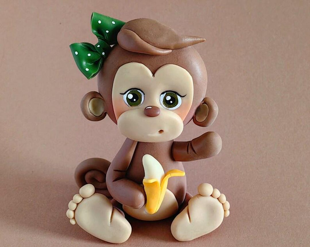 Monkey Cake Topper VIDEO Tutorial With Templates - Etsy