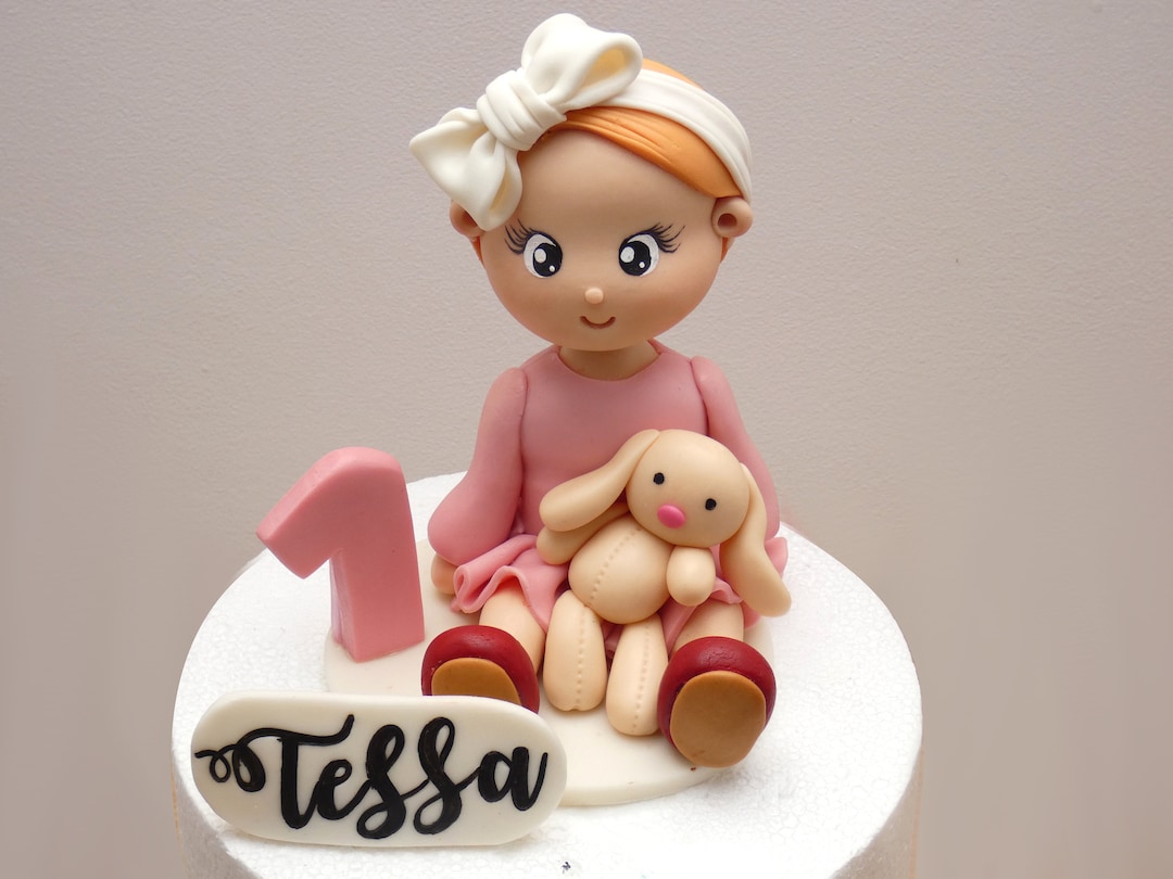 Custom Girl Figurine Cake Topper Fondant or Cold Porcelain - Etsy